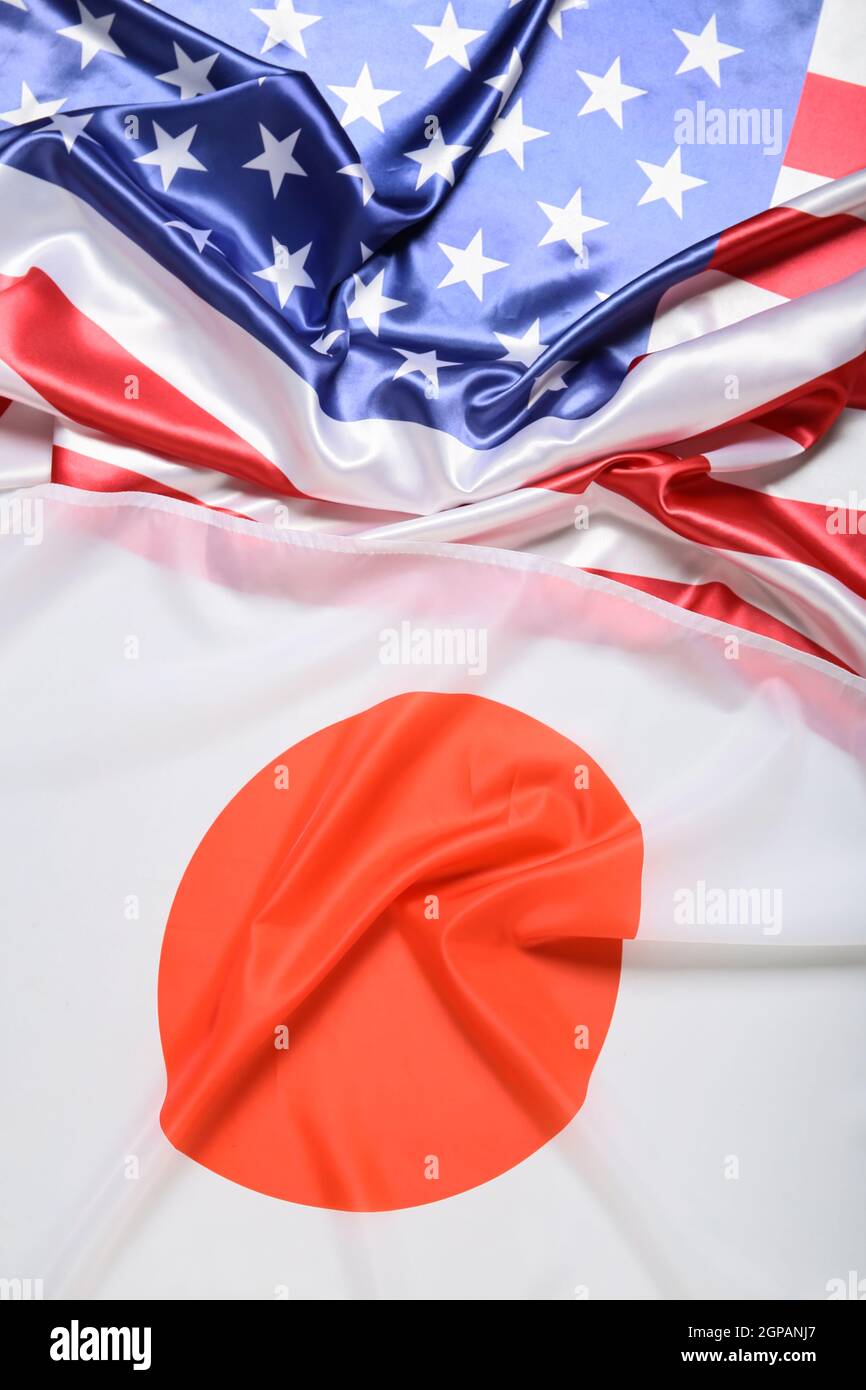 Flags of Japan and USA as background Stock Photo - Alamy