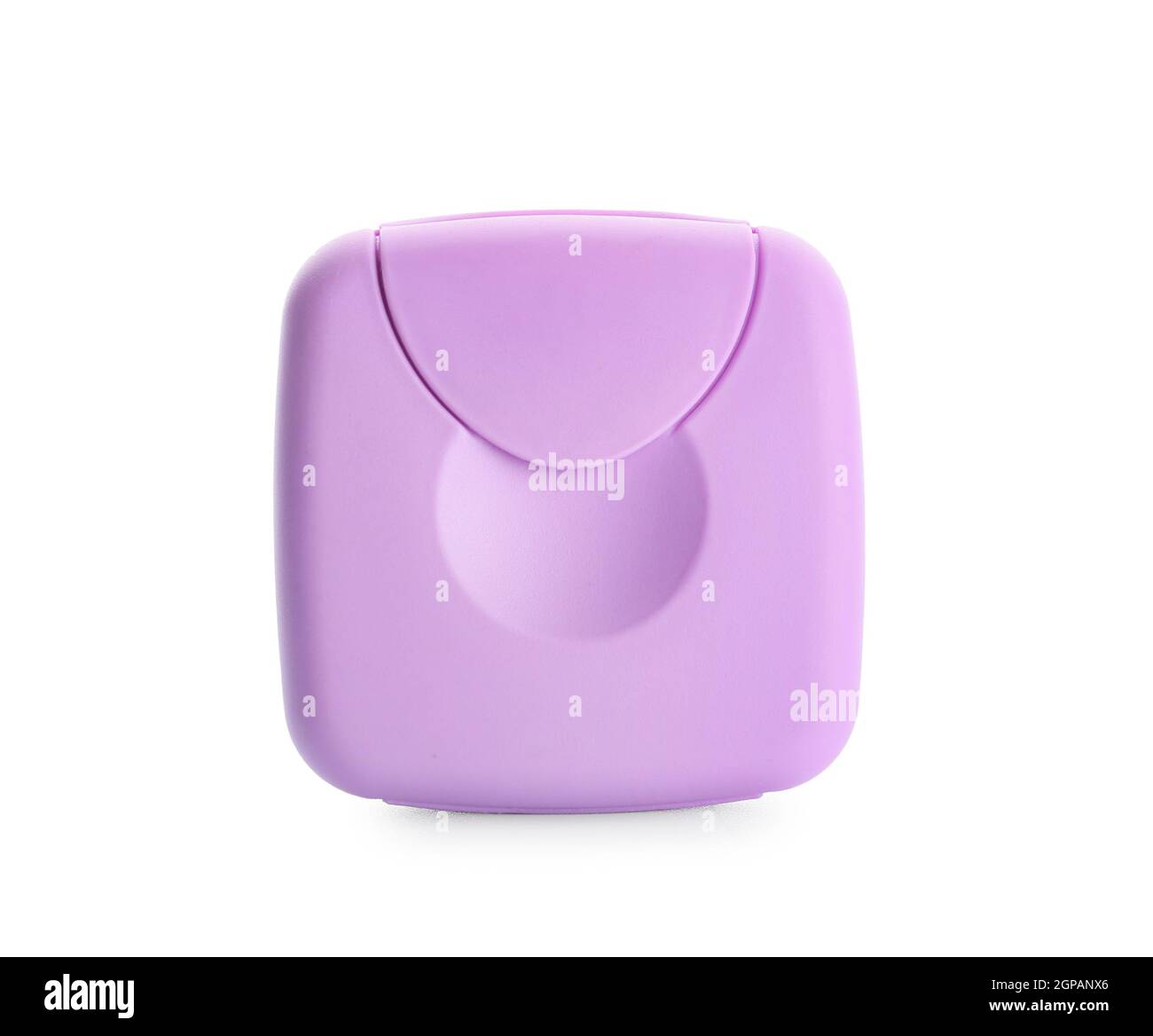 Plastic box for storing women's tampons on white background Stock Photo ...