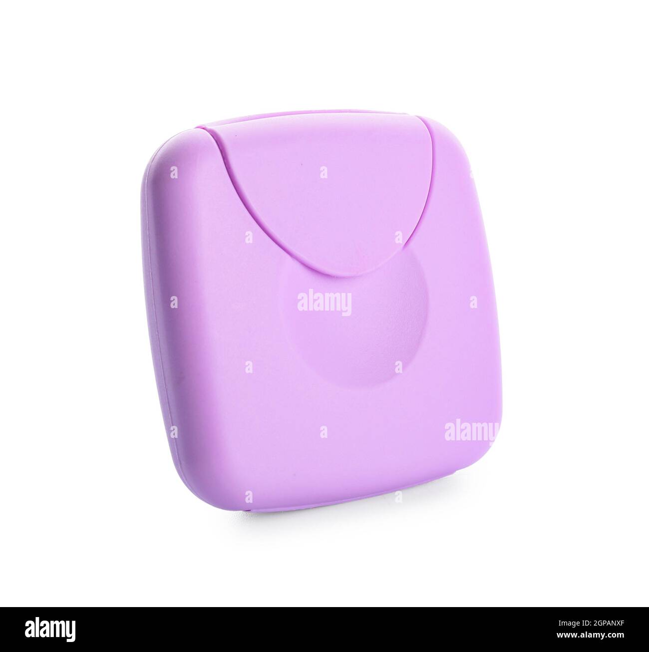 Plastic box for storing women's tampons on white background Stock Photo ...