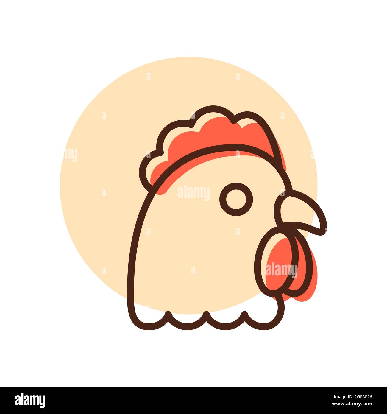 Chicken icon. Animal head. Farm sign. Graph symbol for your web site ...