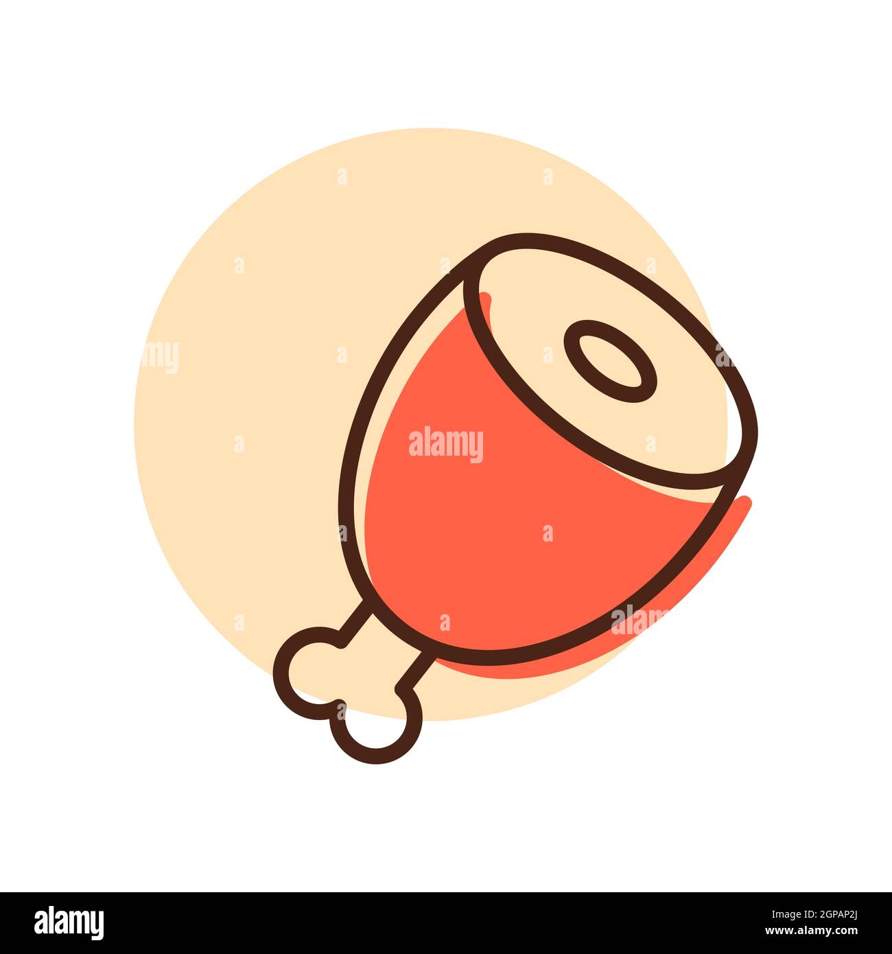 Meat leg icon. Farm animal sign. Graph symbol for your web site design ...