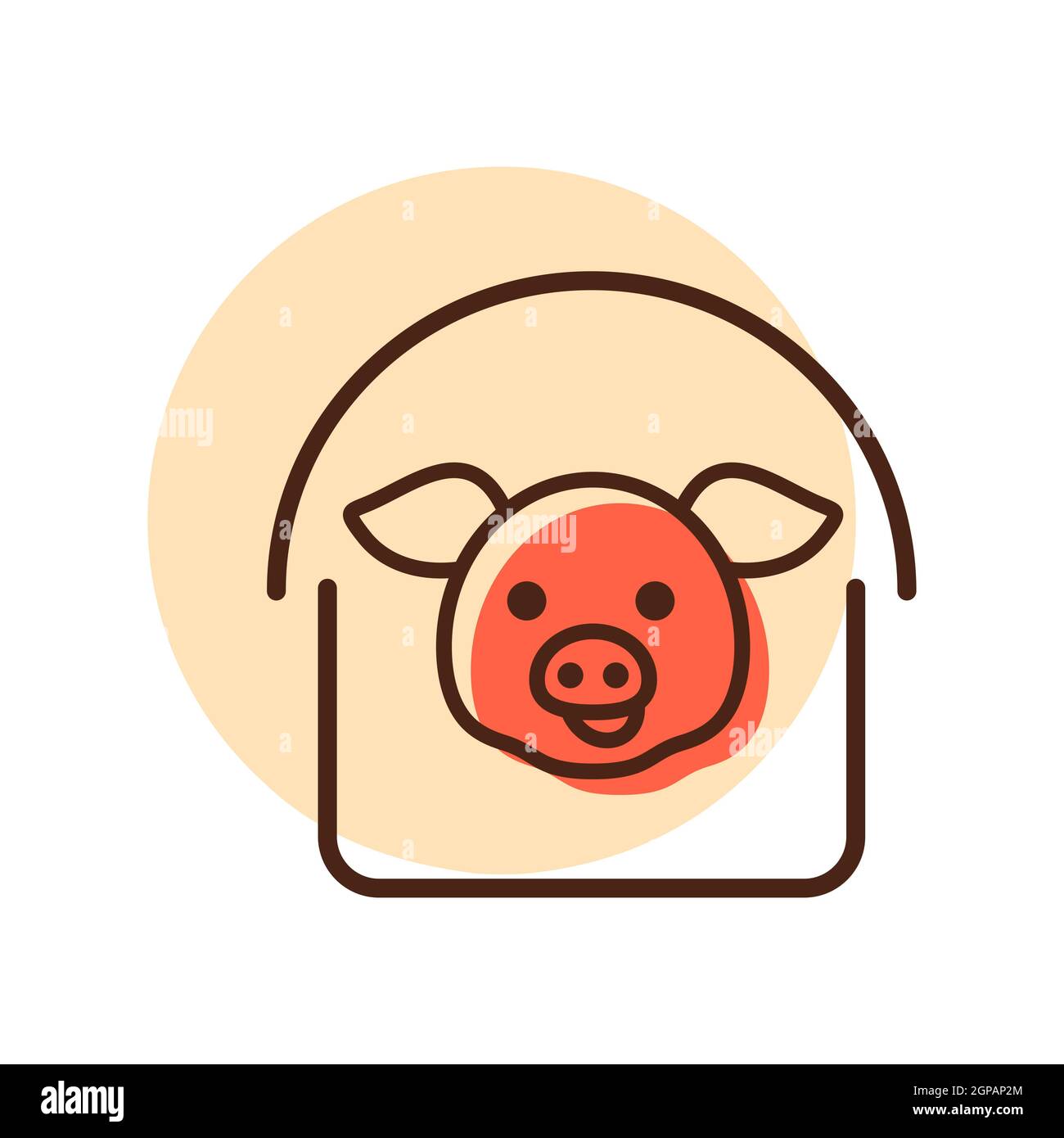 Pigsty icon. Farm animal sign. Graph symbol for your web site design ...