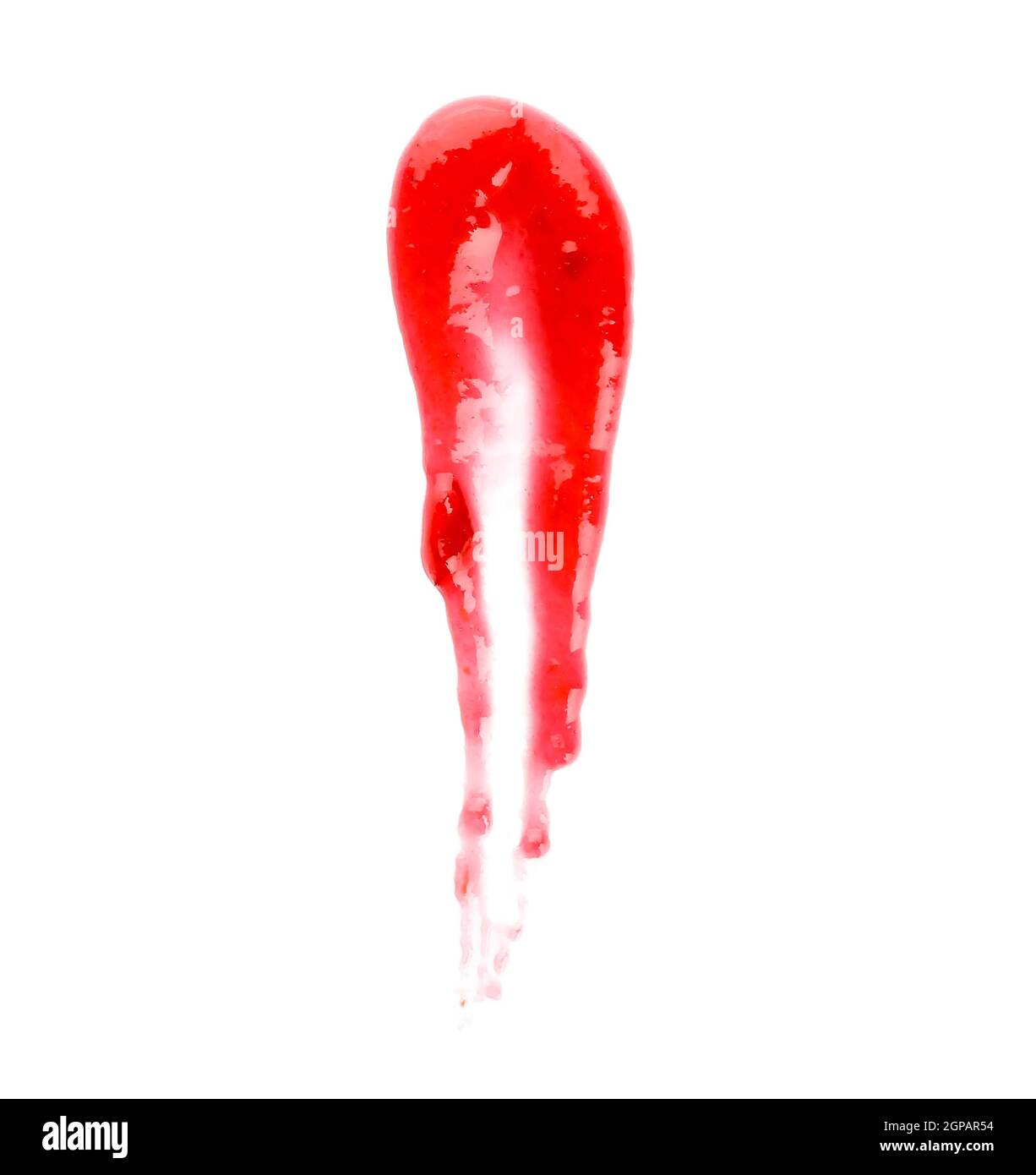 Smear of tasty cranberry jam on white background Stock Photo - Alamy