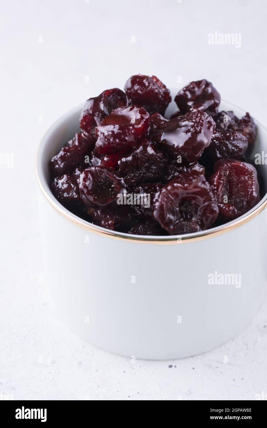 ar or bawl of rose apple jam or jambu jam isolated on white background ...