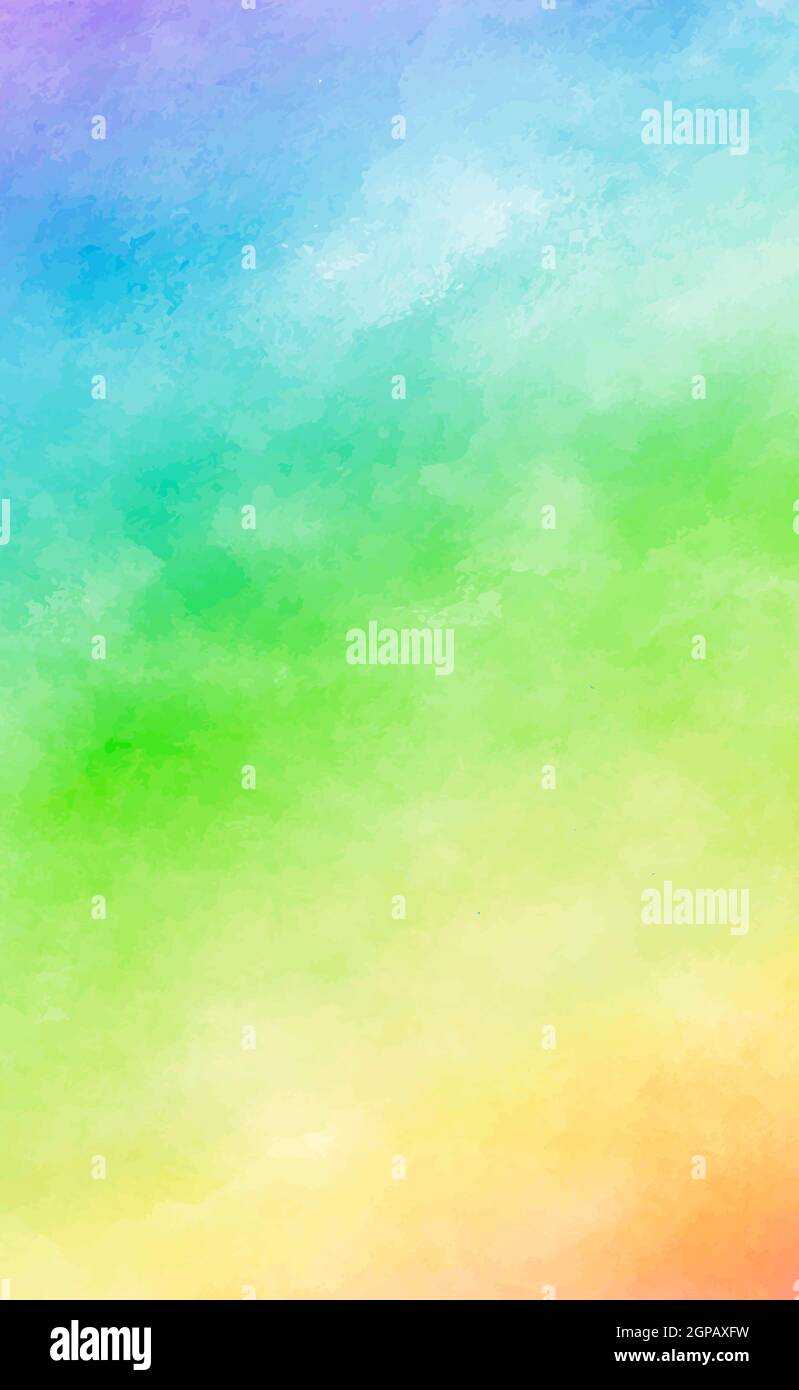 Panoramic texture of realistic multi-colored watercolor on a white ...