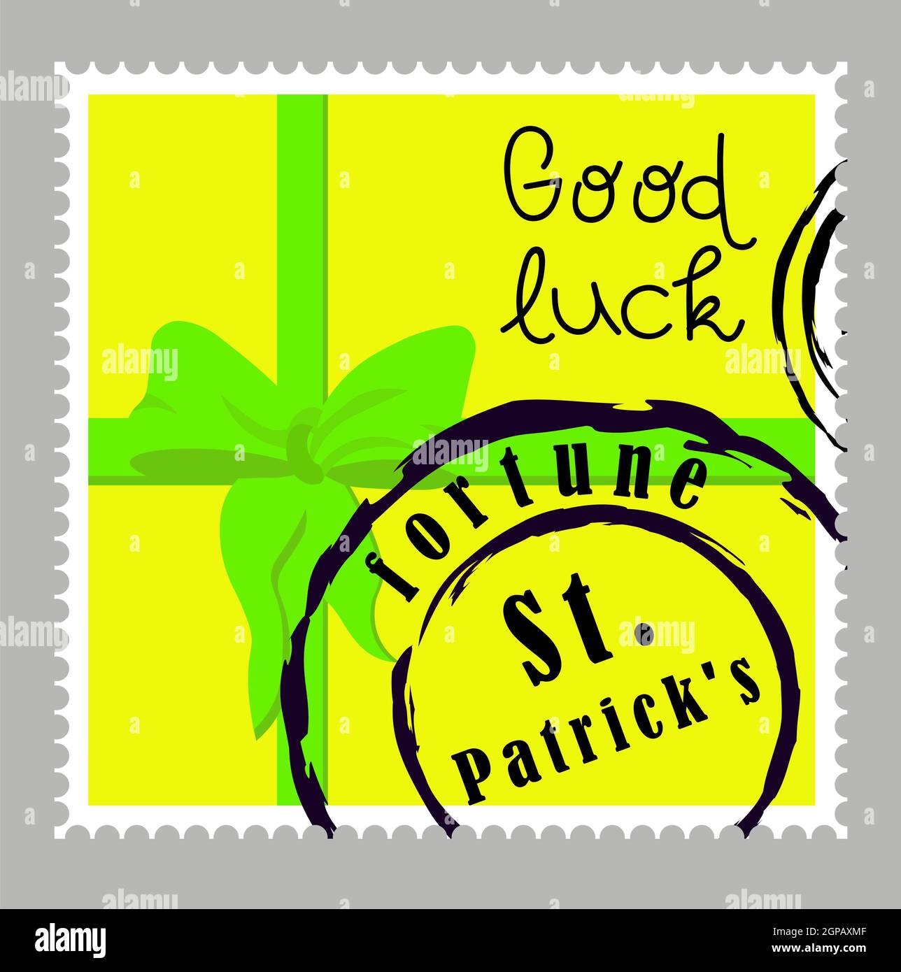 St Patrick's Day stamps. Postage stamps for letters. Patrick's stickers ...