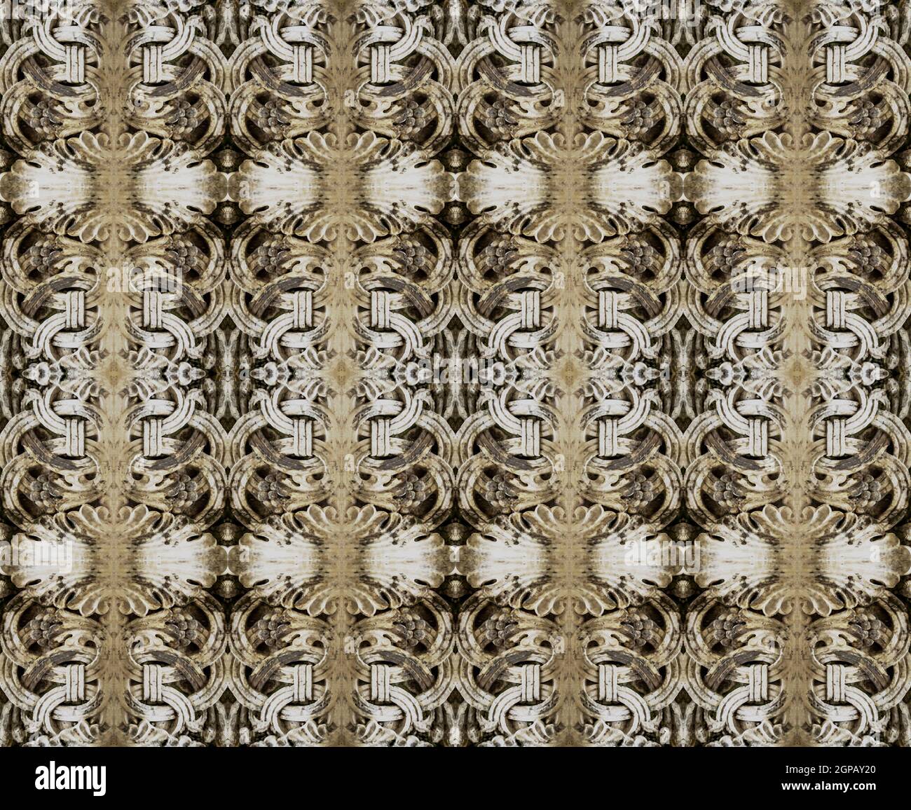 Vintage ornate interlace abstract motif seamless pattern Stock Photo ...
