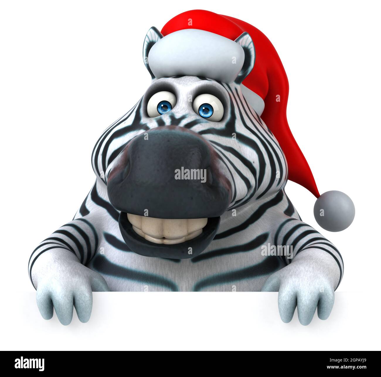 Fun zebra - 3D Illustration Stock Photo - Alamy