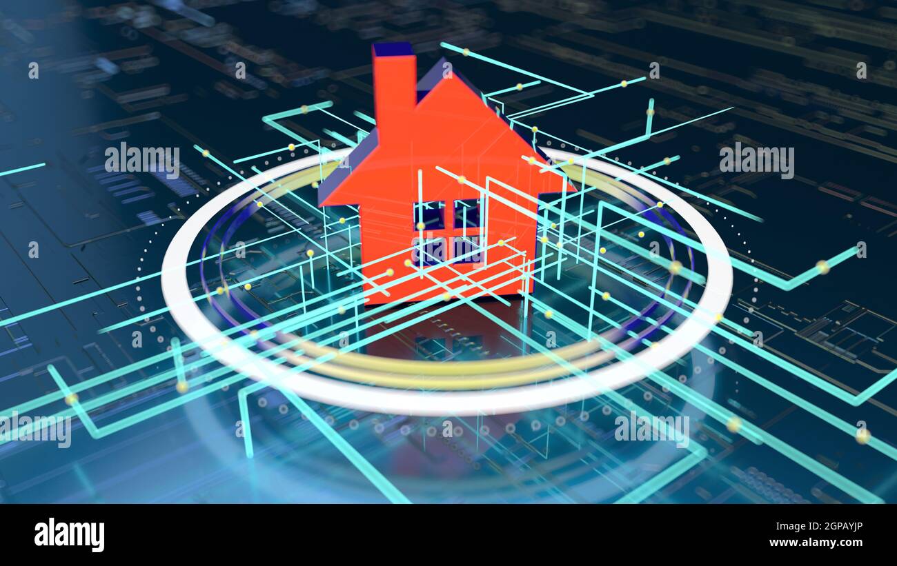 3D Illustration of an Abstract background of a real estate concept ...