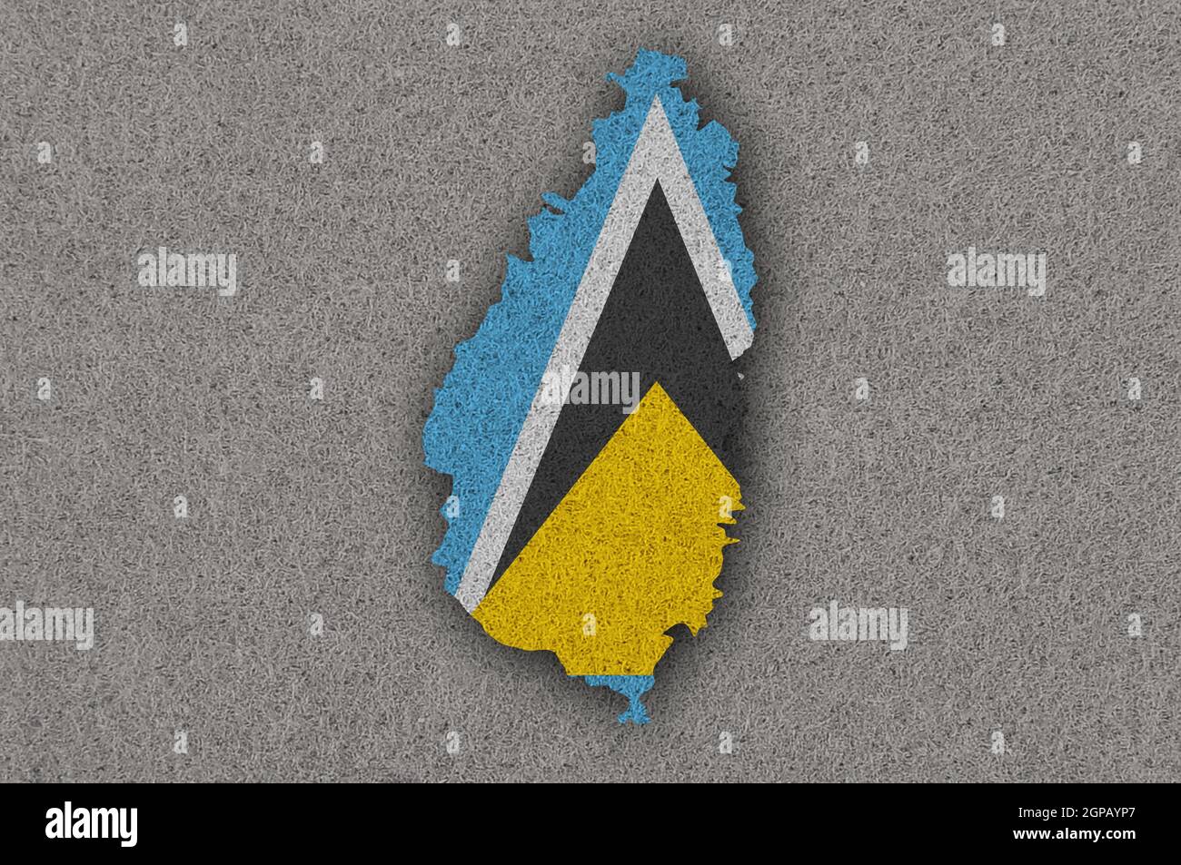 Saint lucia flag map hi-res stock photography and images - Alamy