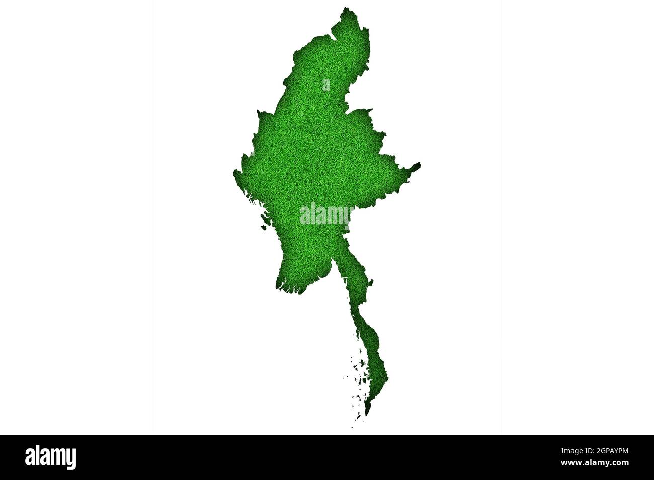 Myanmar map by state Cut Out Stock Images & Pictures - Alamy