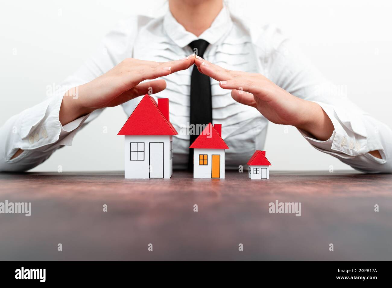 Protecting Hands Over House - Home Security And Protection Concept ...