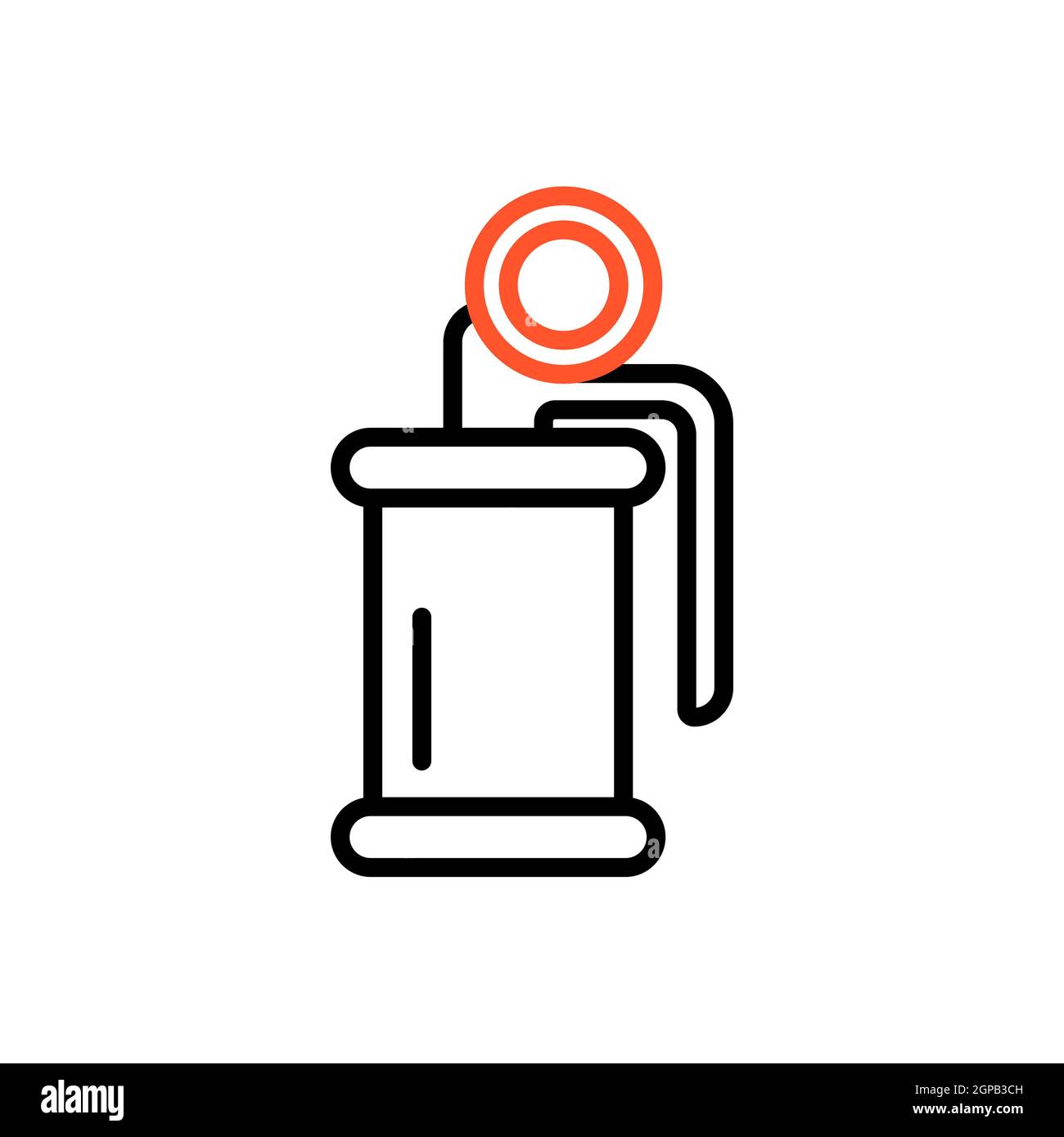 Hand flash grenade of special forces vector icon. Police explosive ...