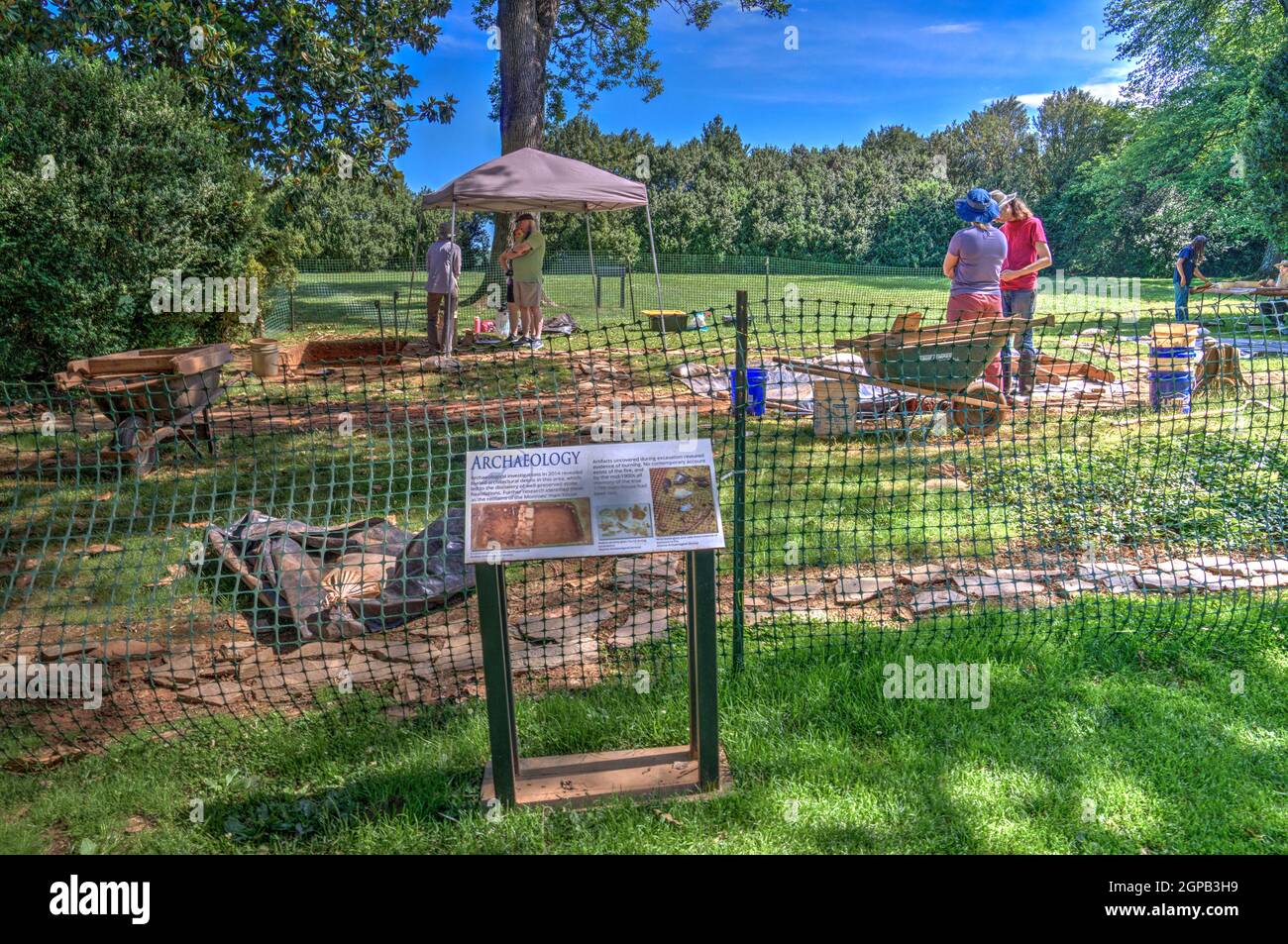 Archeologists excavating the original house at James Monroe’s Highland ...