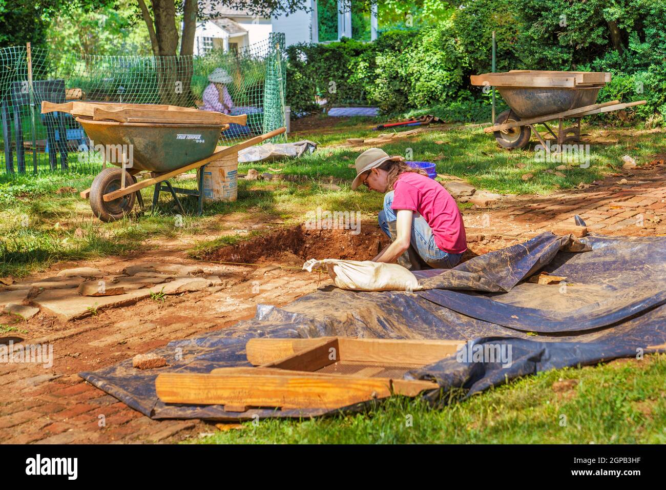 Archeologists excavating the original house at James Monroe’s Highland ...