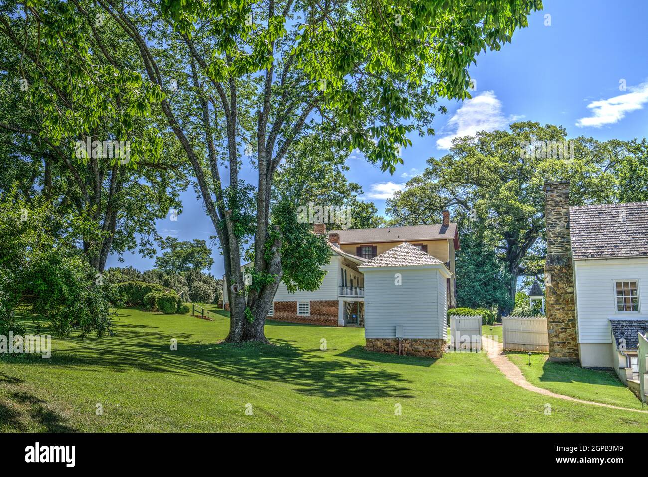 The Guest House and Massey House from the Slave Quarters at James ...