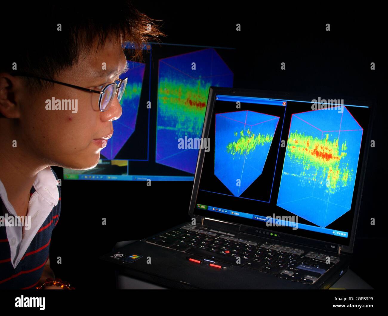 Engineering student with laptop Stock Photo - Alamy