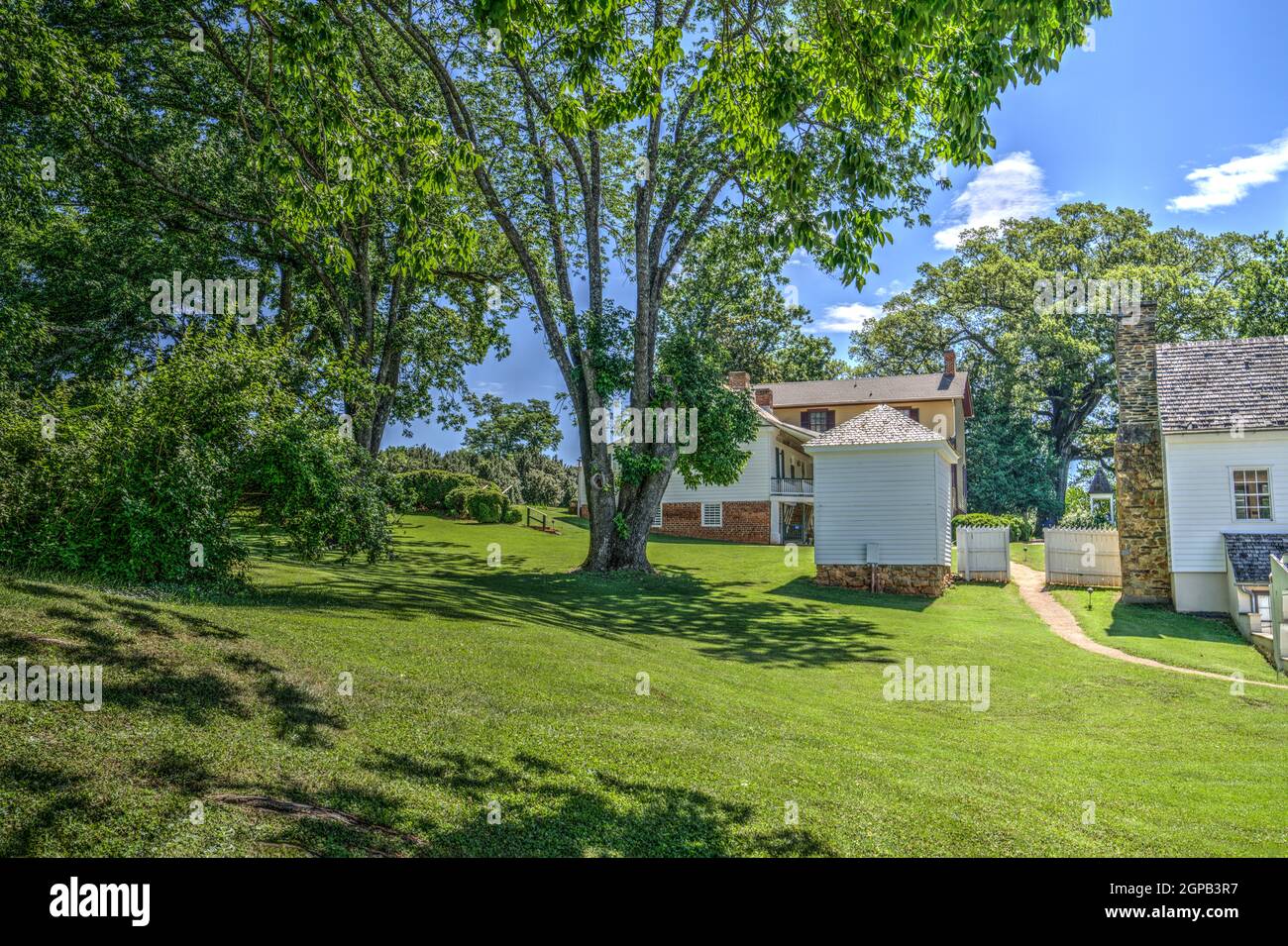 The Guest House and Massey House from the Slave Quarters at James ...