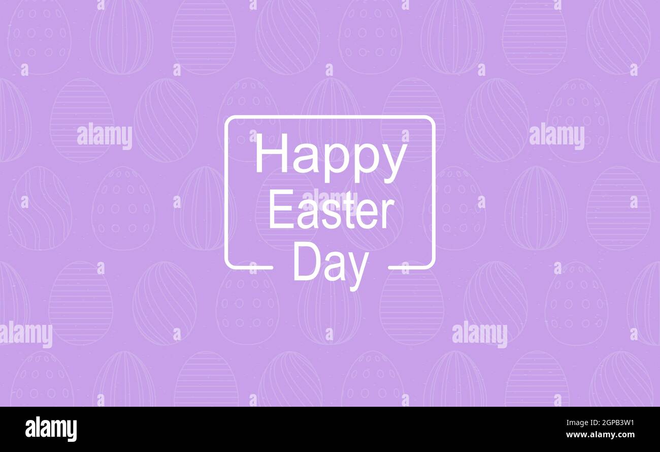 Purple Easter background with holiday elements - Vector illustration ...