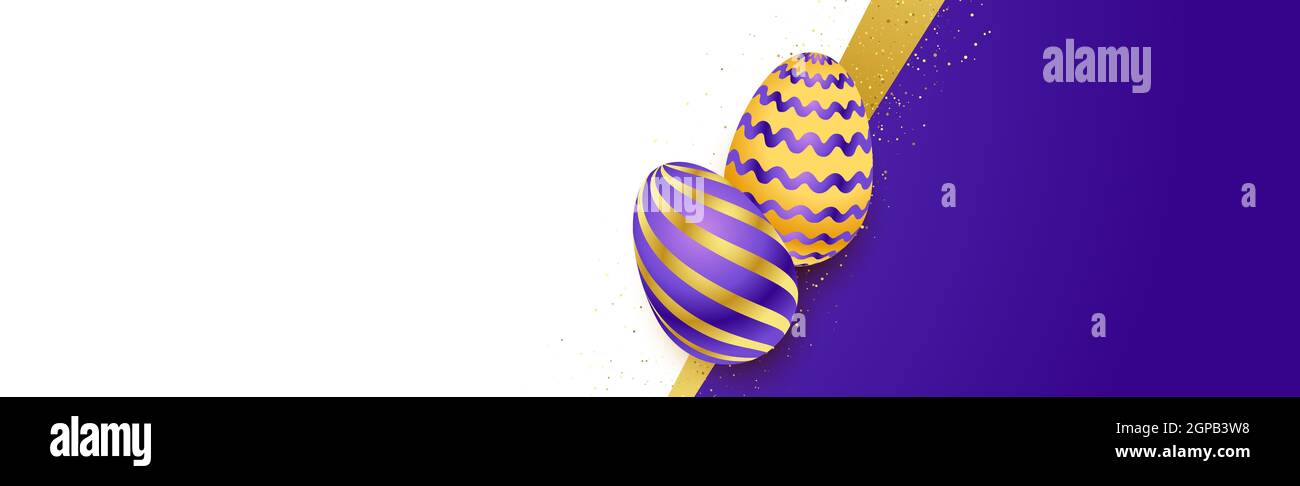 Easter background template with festive eggs - Vector illustration ...