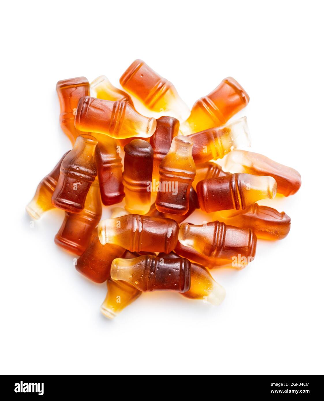 Jelly candies with cola flavor isolated on white background Stock Photo ...