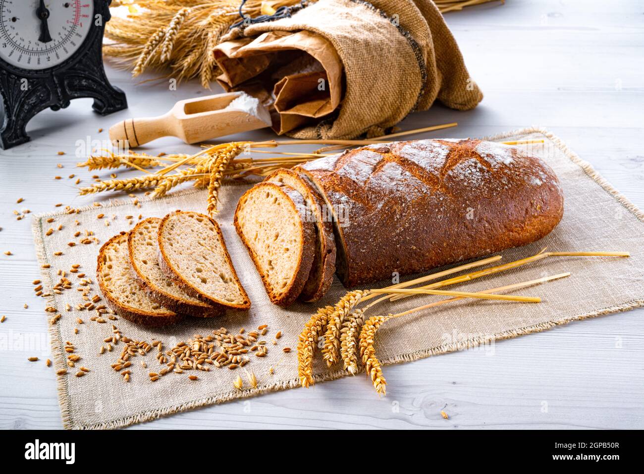 Delicious mixed rye bread, also called gray bread Stock Photo - Alamy