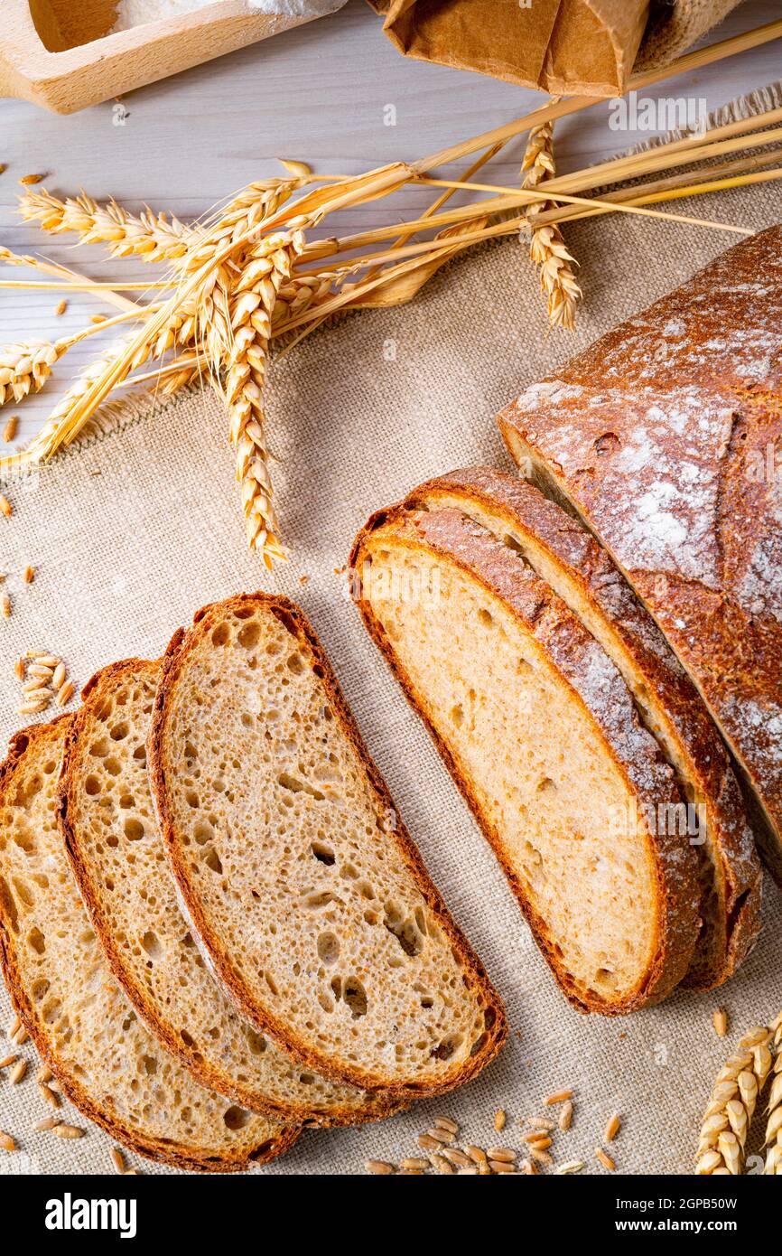 Delicious mixed rye bread, also called gray bread Stock Photo - Alamy