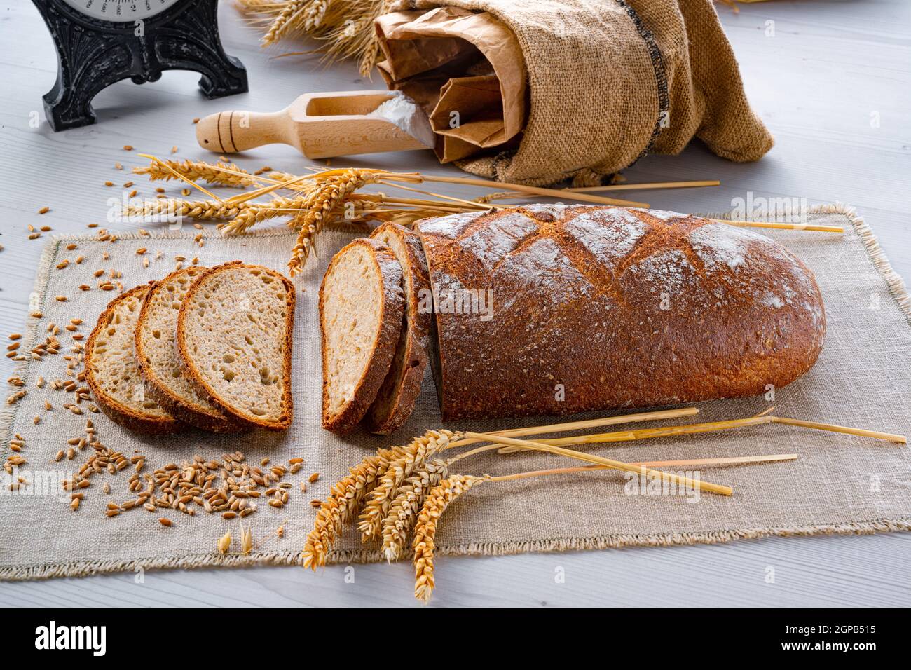 Delicious mixed rye bread, also called gray bread Stock Photo - Alamy