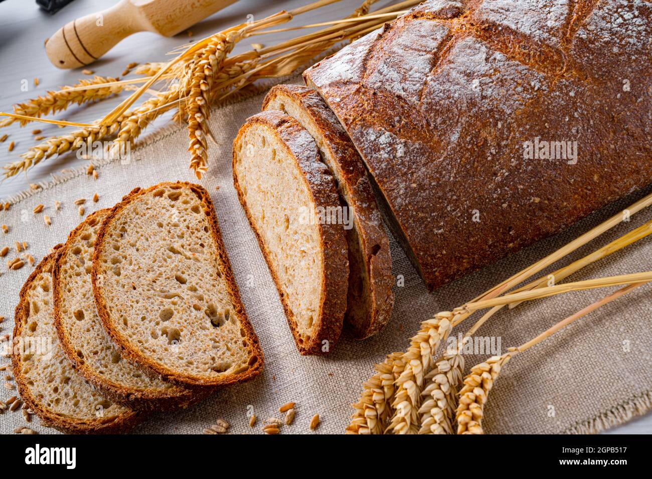 Delicious mixed rye bread, also called gray bread Stock Photo - Alamy