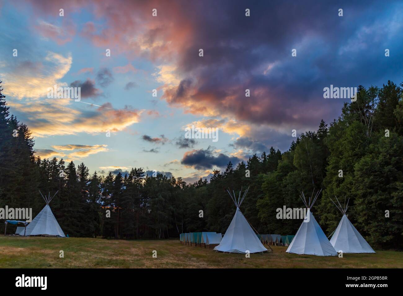 scout camp, Western Bohemia, Czech Republic Stock Photo - Alamy