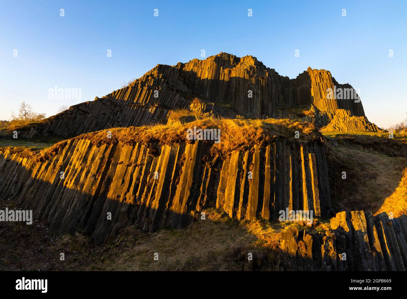 Polygonal structures of basalt columns, natural monument Panska skala ...