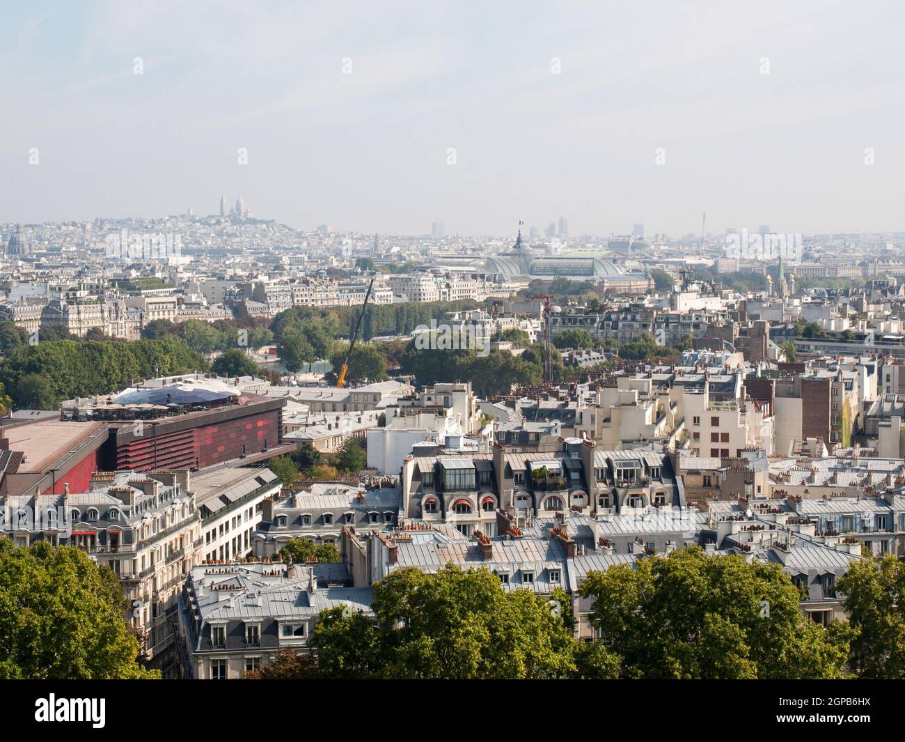 aerial view of Paris from the Eiffel tower Stock Photo - Alamy