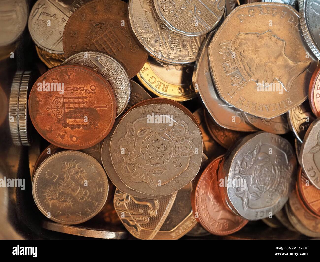 Pound coins money (GBP), currency of United Kingdom Stock Photo - Alamy
