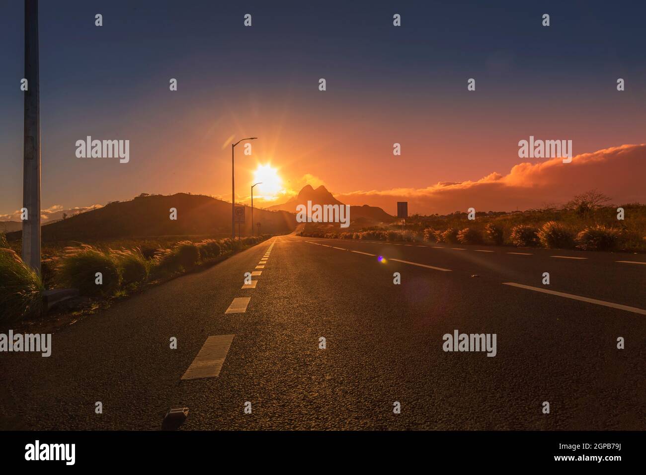 Golden highway hi-res stock photography and images - Alamy