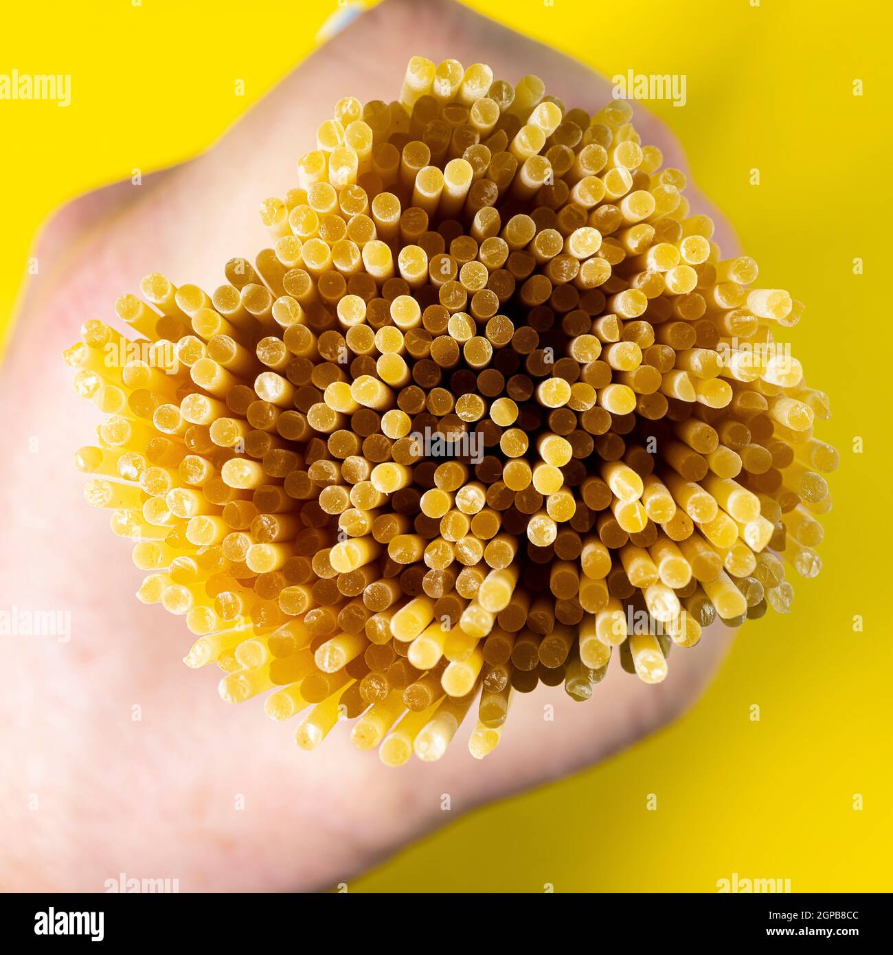 a close up view from the top of spaghetti Stock Photo - Alamy