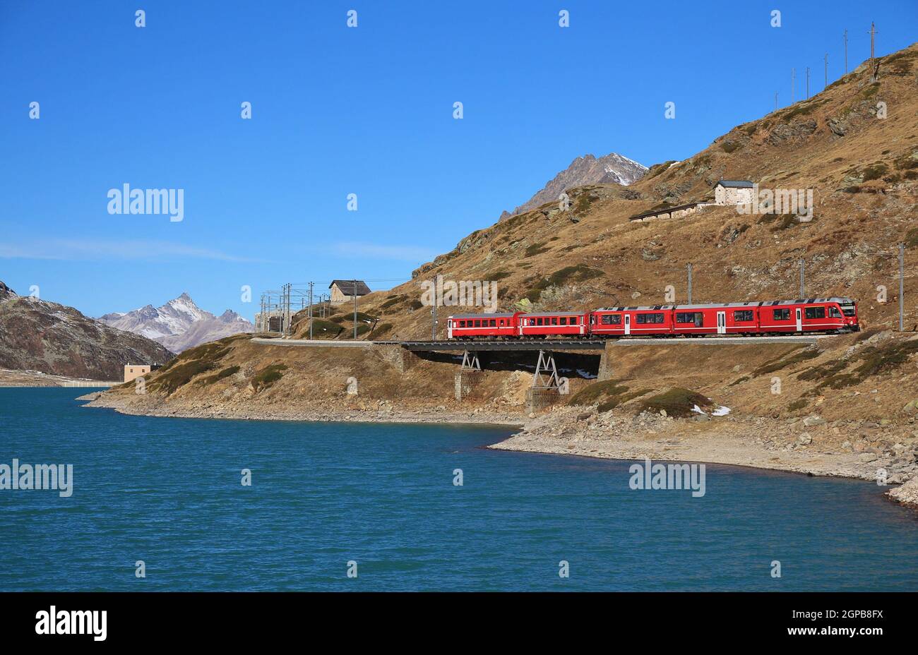 Train on the Benina mountain pass Stock Photo - Alamy