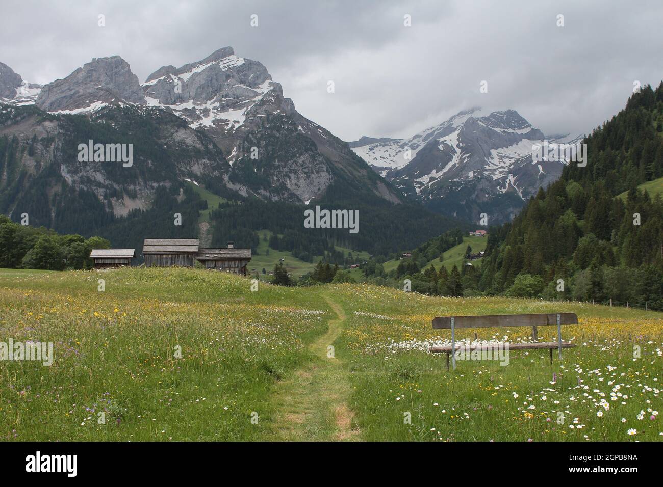 Summer rain in the Alps Stock Photo - Alamy