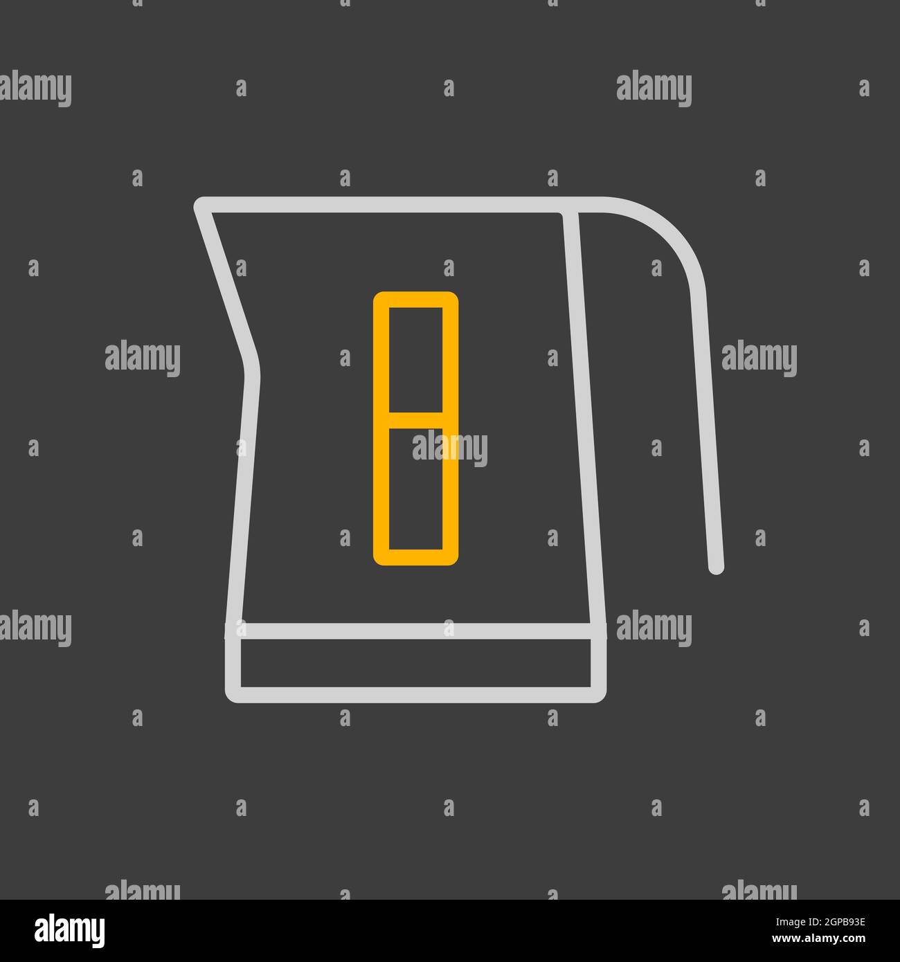 Electric kettle vector icon. Kitchen appliance. Graph symbol for ...