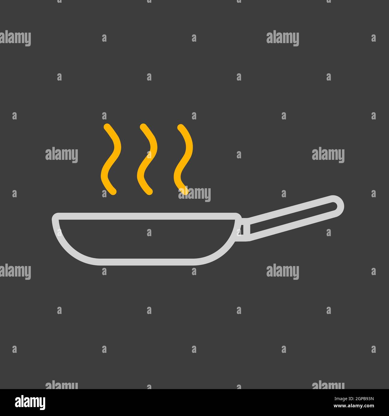 Frying pan vector icon. Kitchen appliance. Graph symbol for cooking web ...