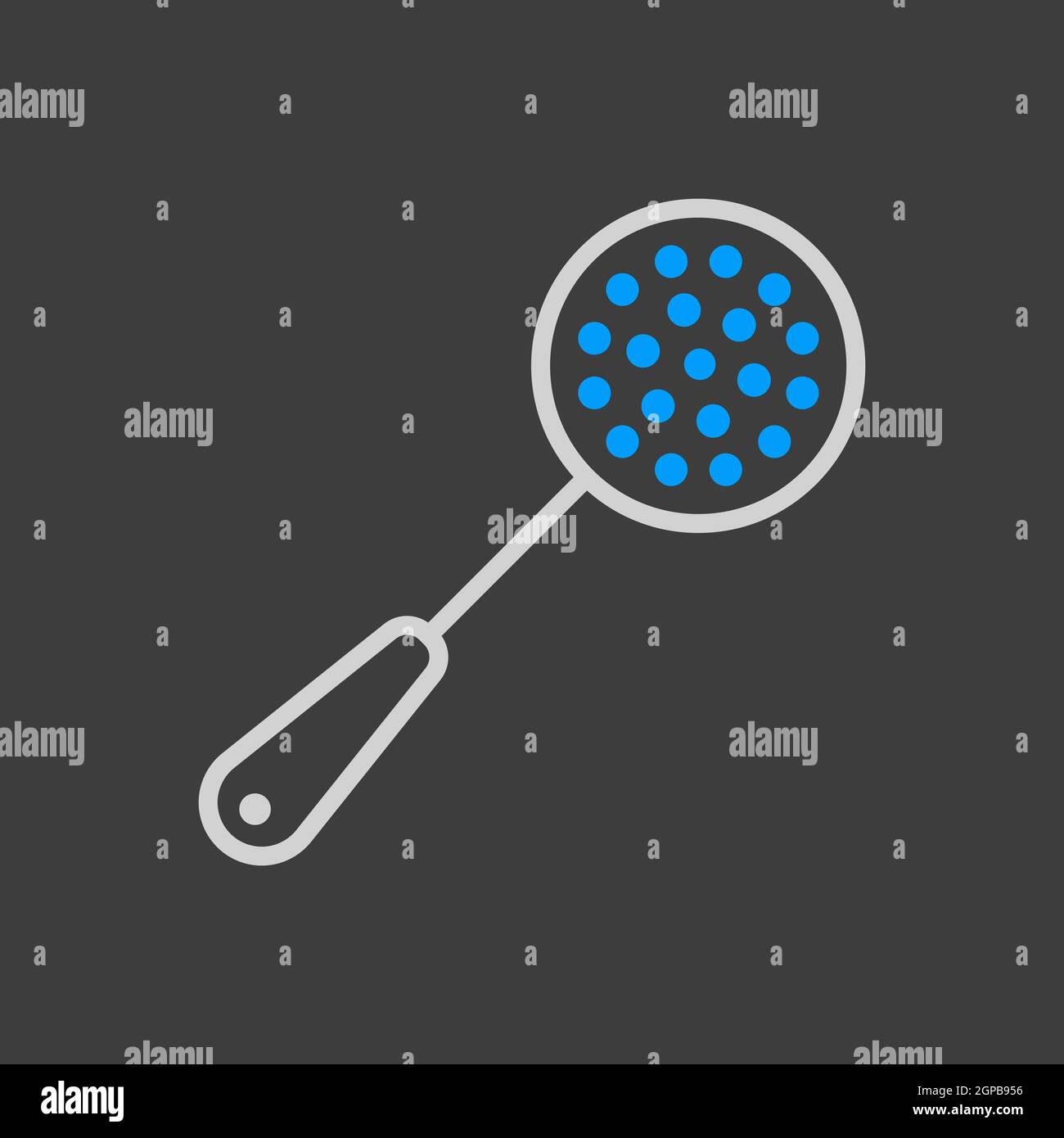 Skimmer vector icon. Kitchen appliance. Graph symbol for cooking web ...
