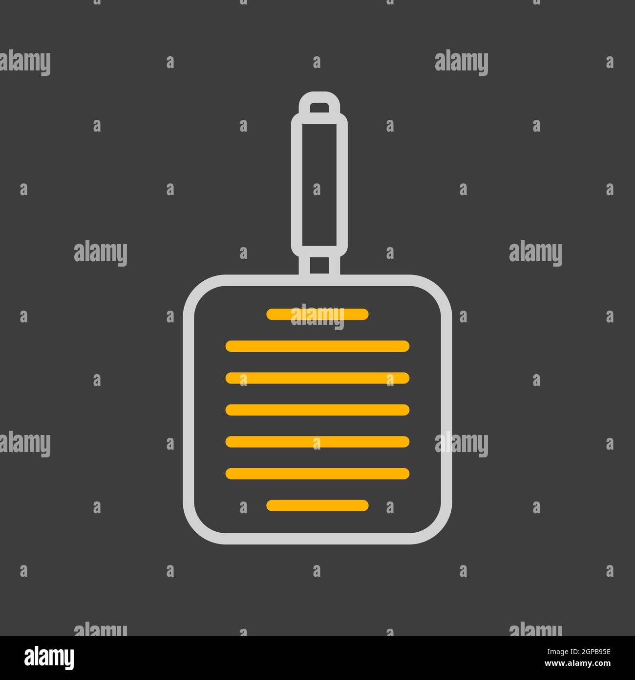 Grill pan vector icon. Kitchen appliance. Graph symbol for cooking web ...