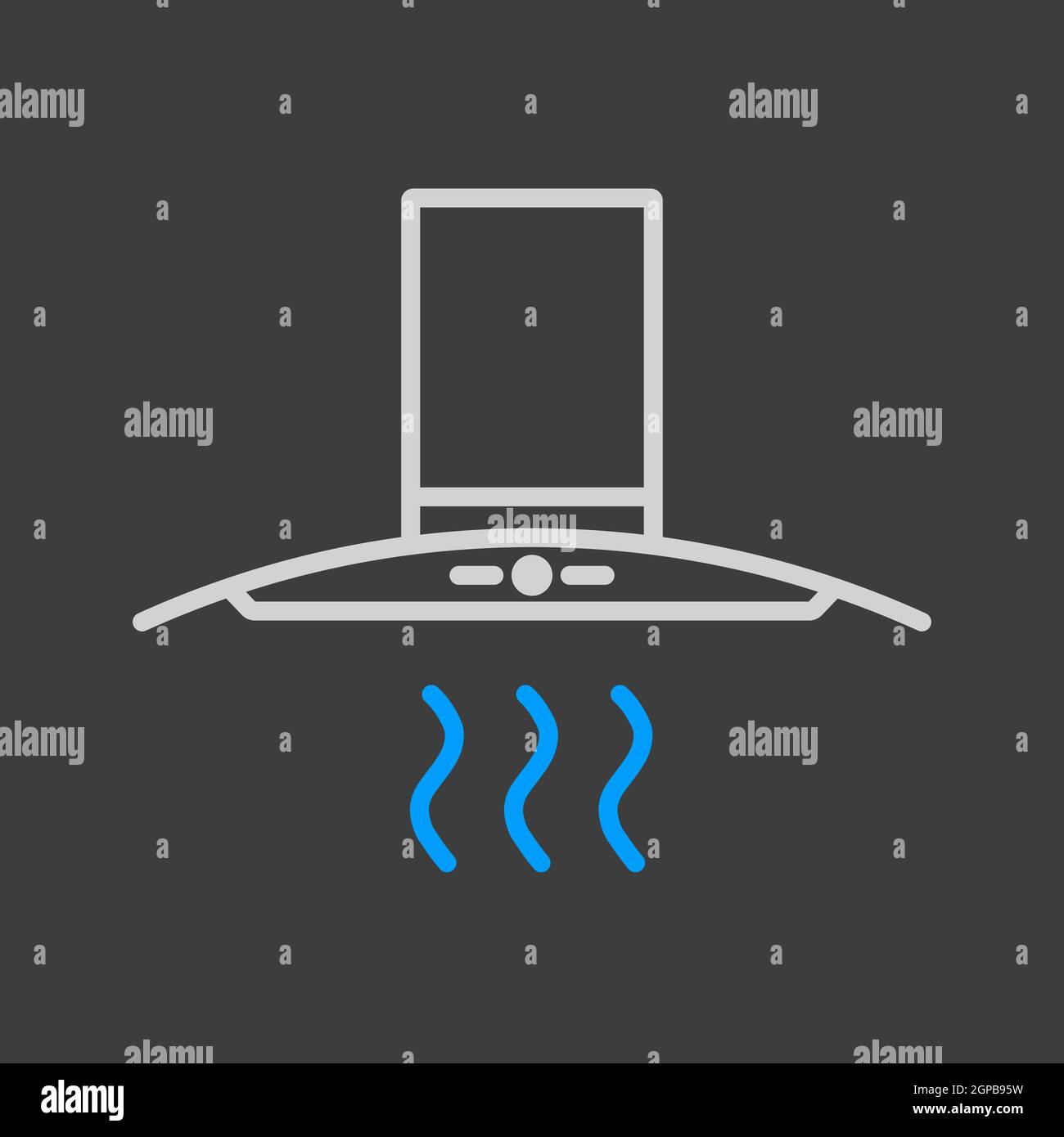 Kitchen hood vector icon. Electric kitchen appliance. Graph symbol for ...