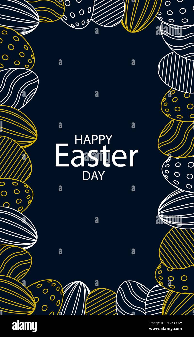 Dark Easter background with congratulations for the Easter holiday ...