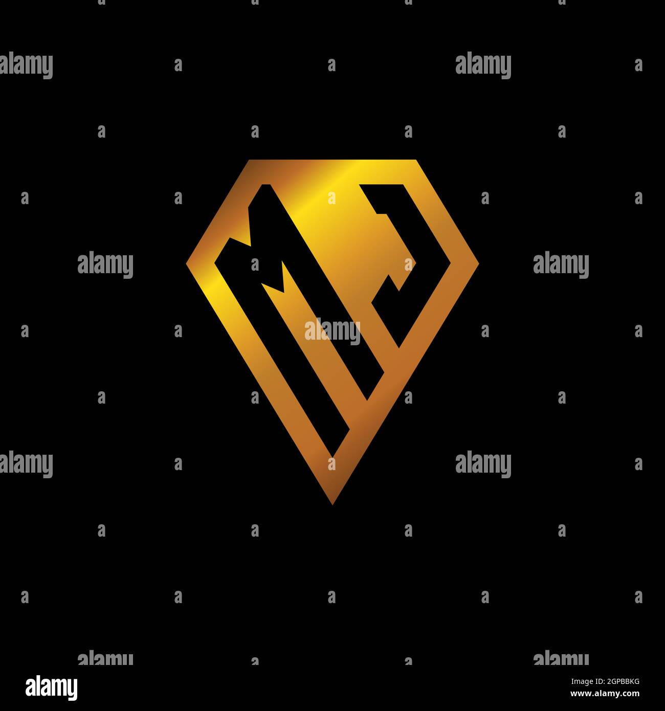 Mj golden logo hi-res stock photography and images - Alamy