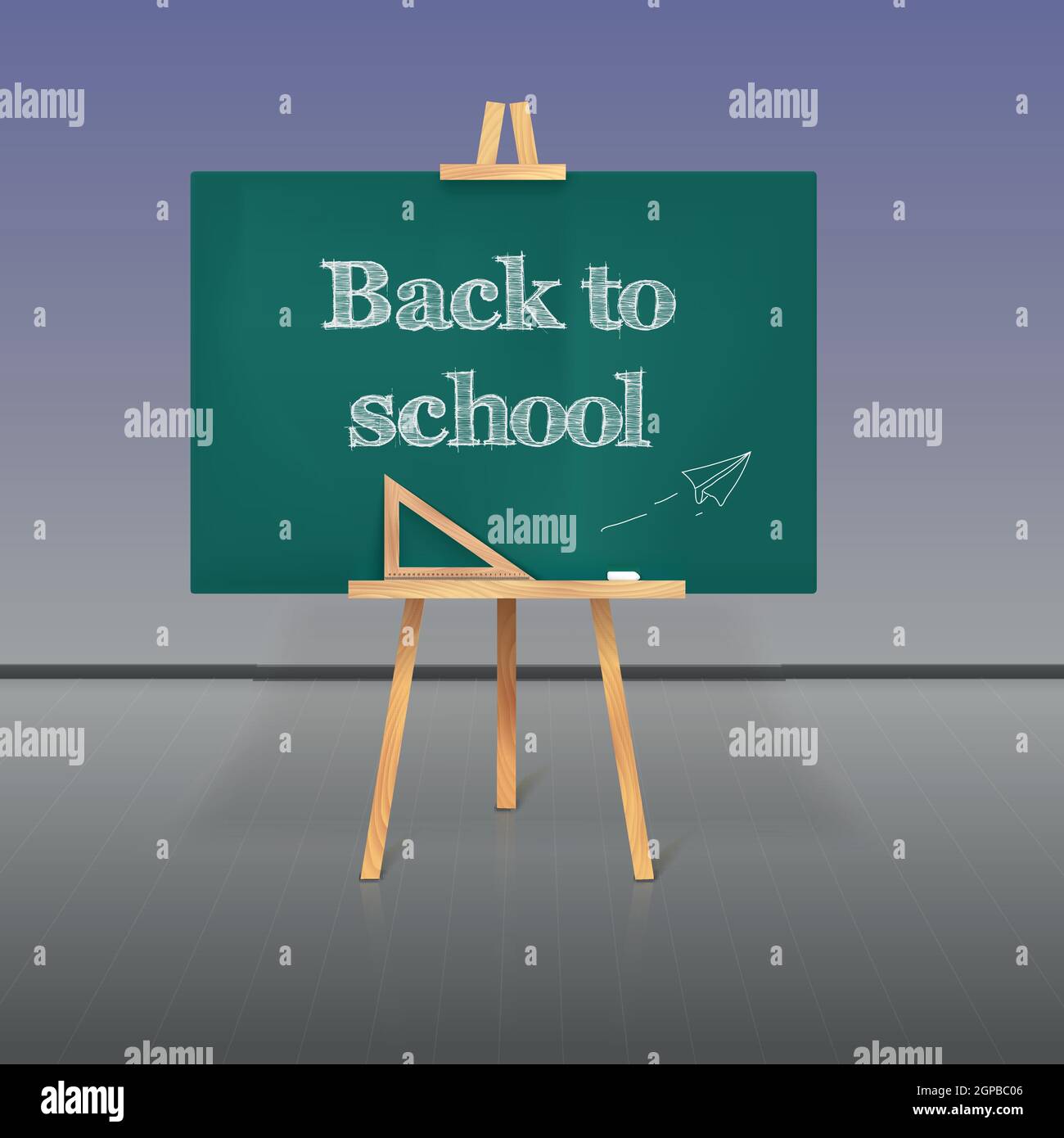 Empty blackboard chalk on Stock Vector Images - Alamy