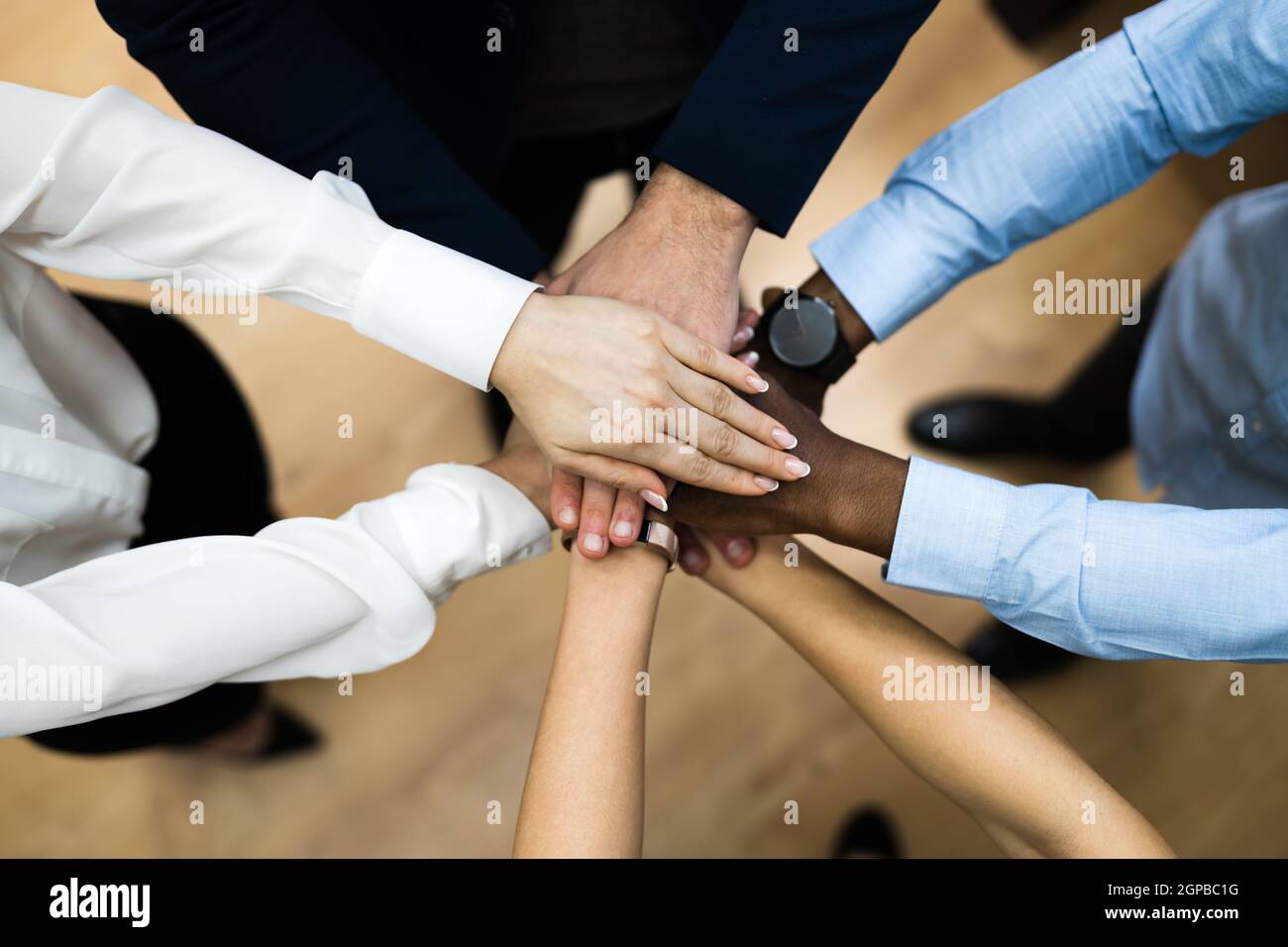Diverse Business People Hands Stack. Community And Support Concept ...