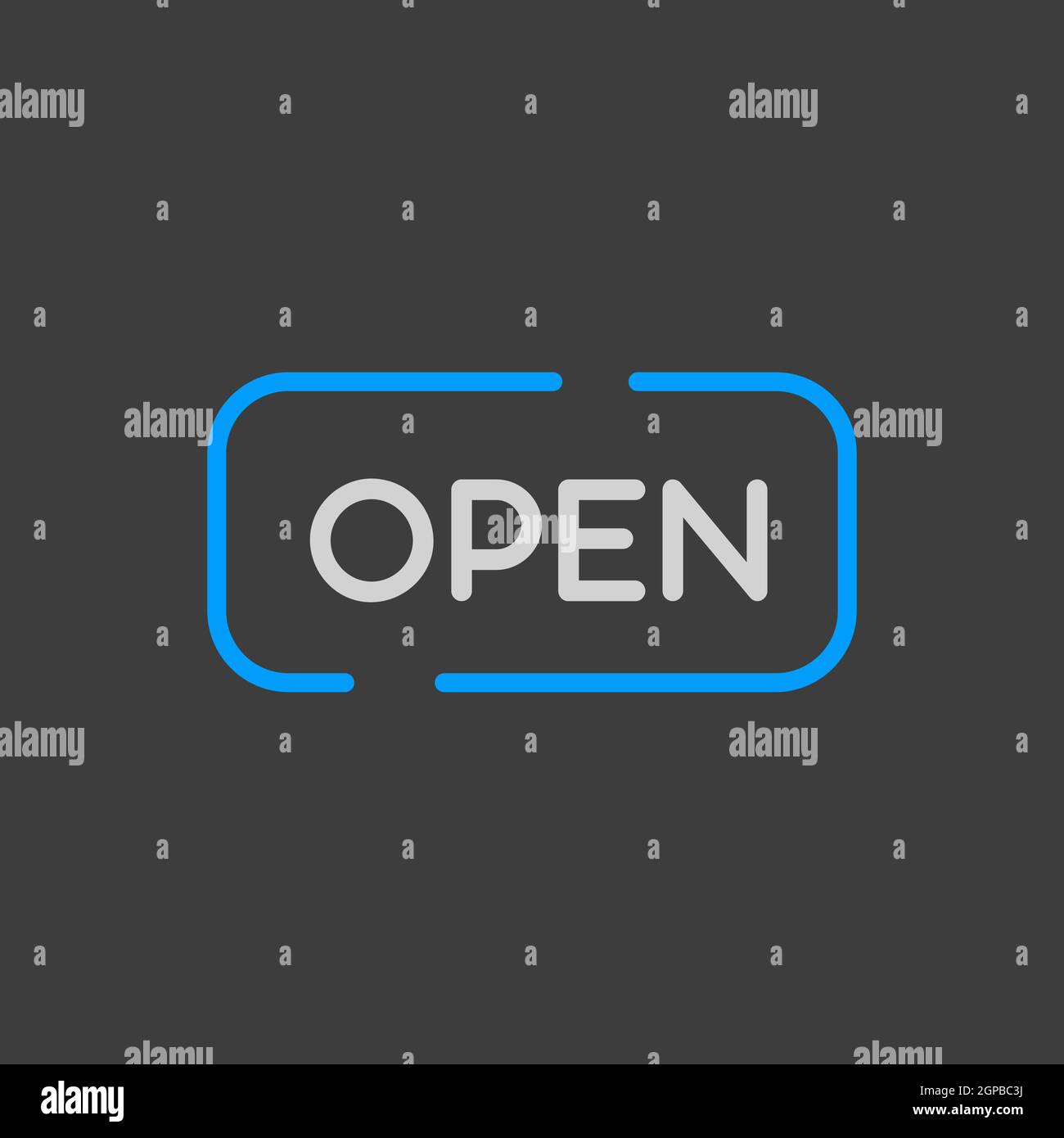 Open vector icon. E-commerce sign. Graph symbol for your web site ...