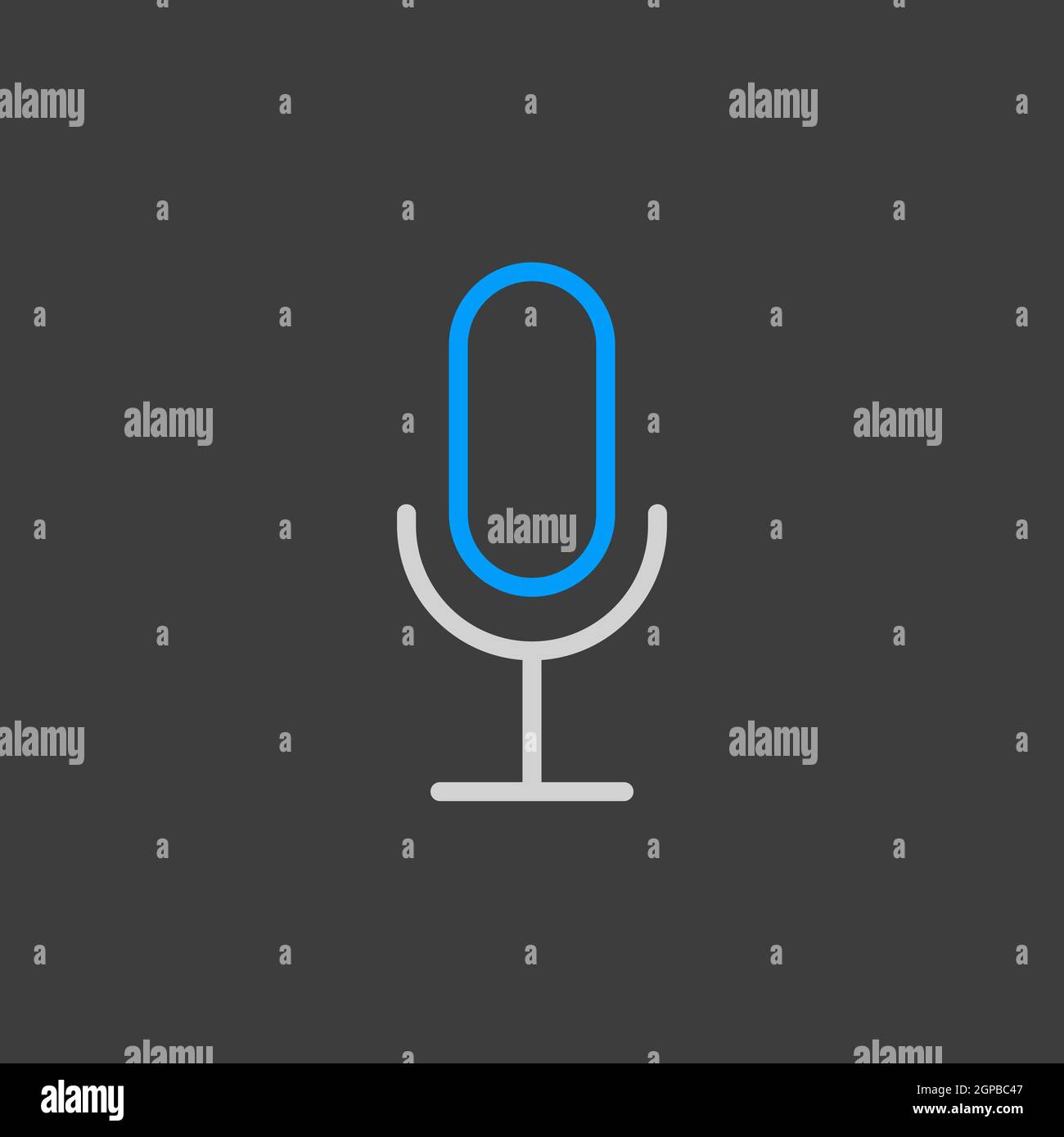 Record microphone mic vector icon. E-commerce sign. Graph symbol for ...