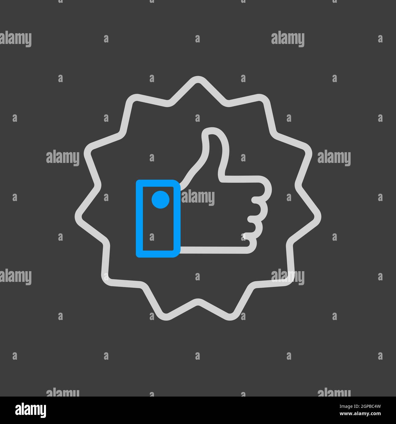 Thumbs up icon. Vector like. E-commerce sign. Graph symbol for your web ...