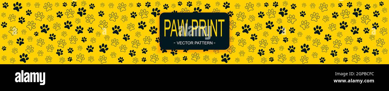 Pattern Many animal footprints of different sizes - Vector illustration ...